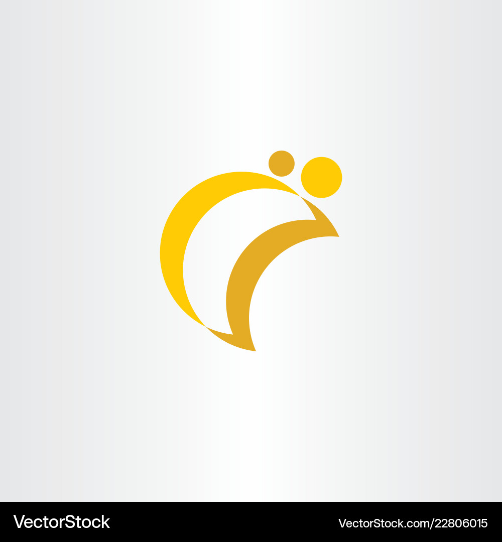 Elegant Half Moon Logo Royalty Free Vector Image