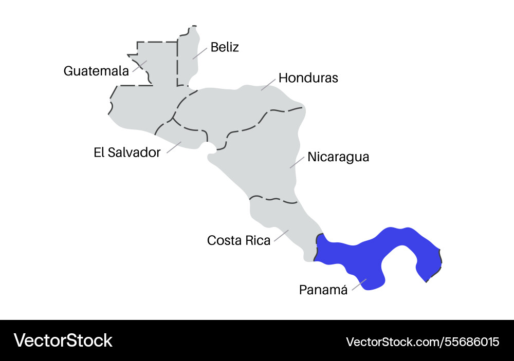 Panama country silhouette Royalty Free Vector Image