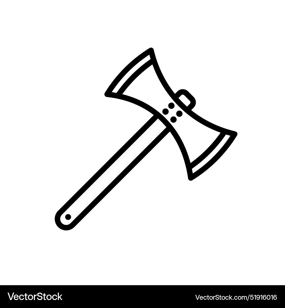 Axe tool icon set cutting for forestry Royalty Free Vector