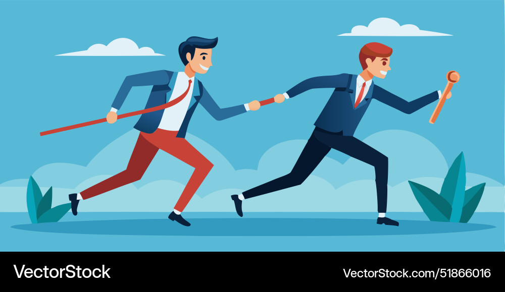 Business teamwork relay partnership success Vector Image