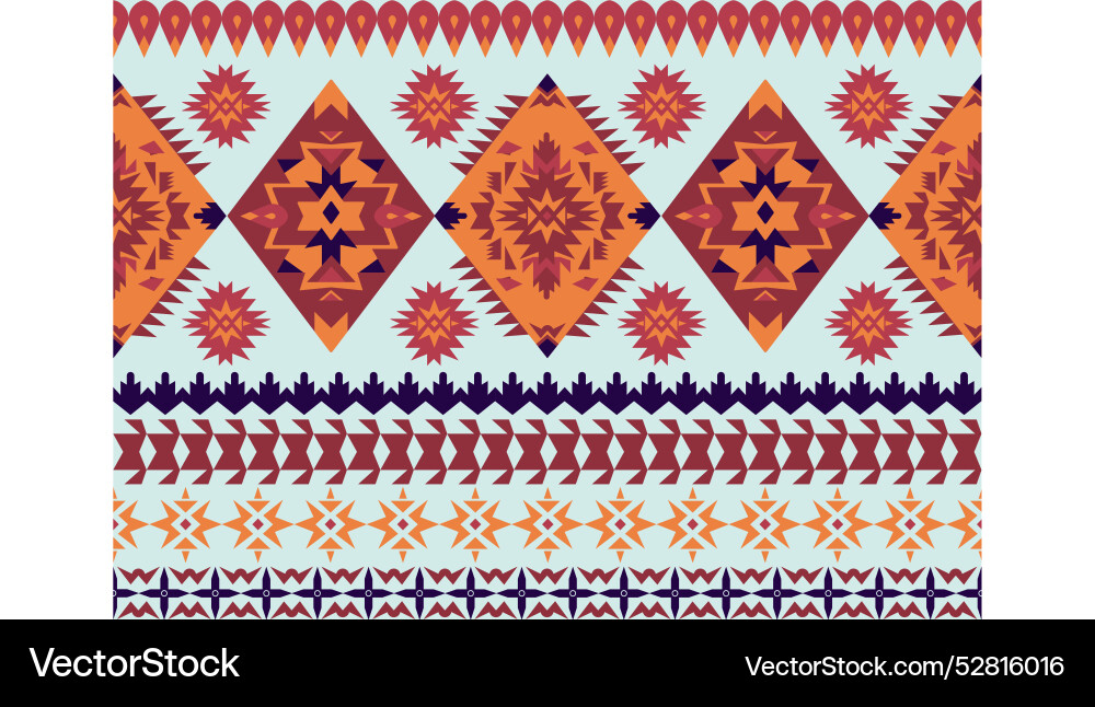 Geometric style abstract fabric seamless pattern Vector Image