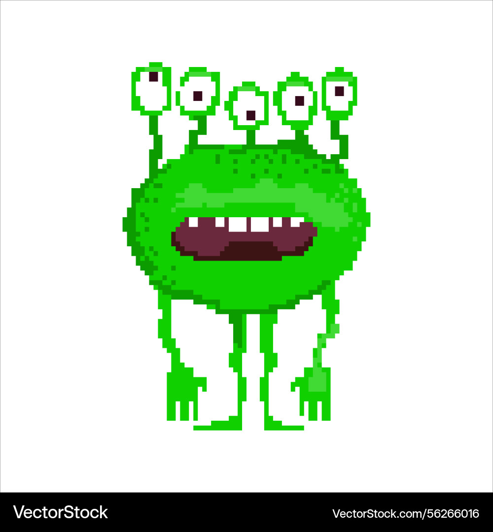 Pixelated of monster Royalty Free Vector Image