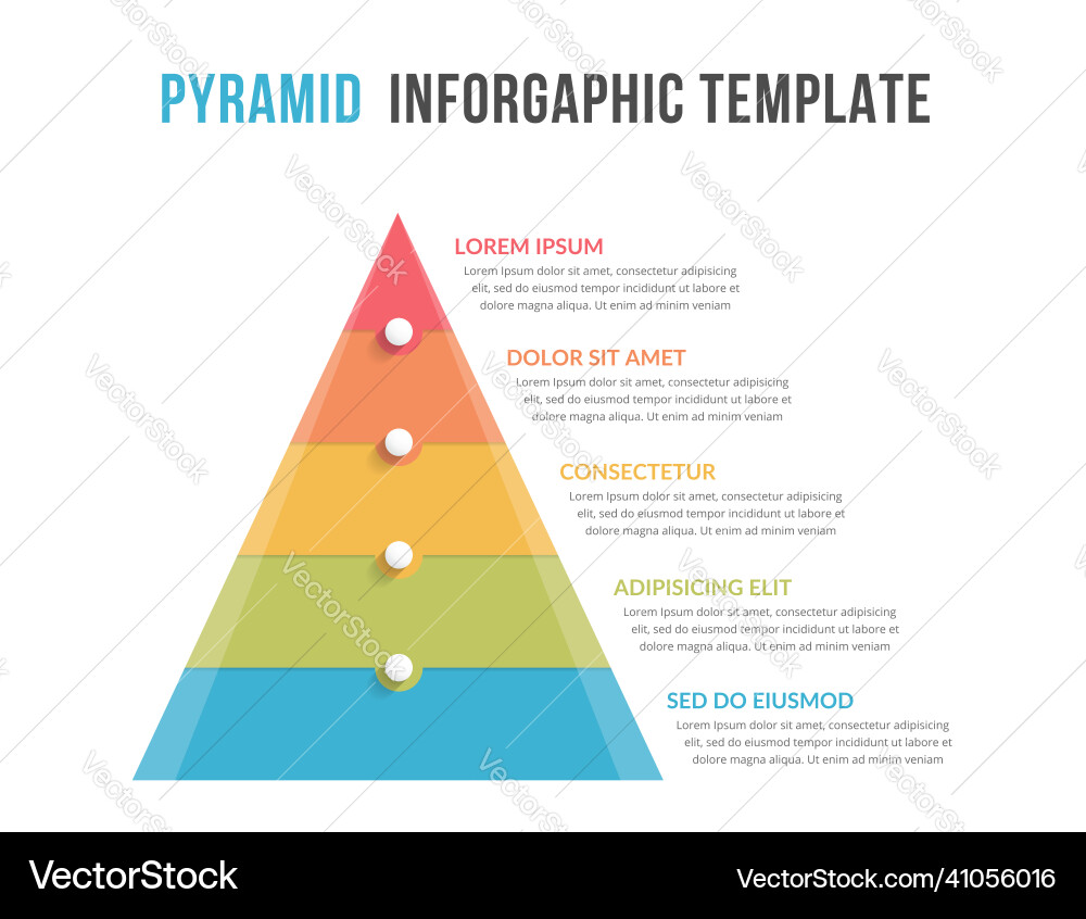 Pyramid infographics Royalty Free Vector Image