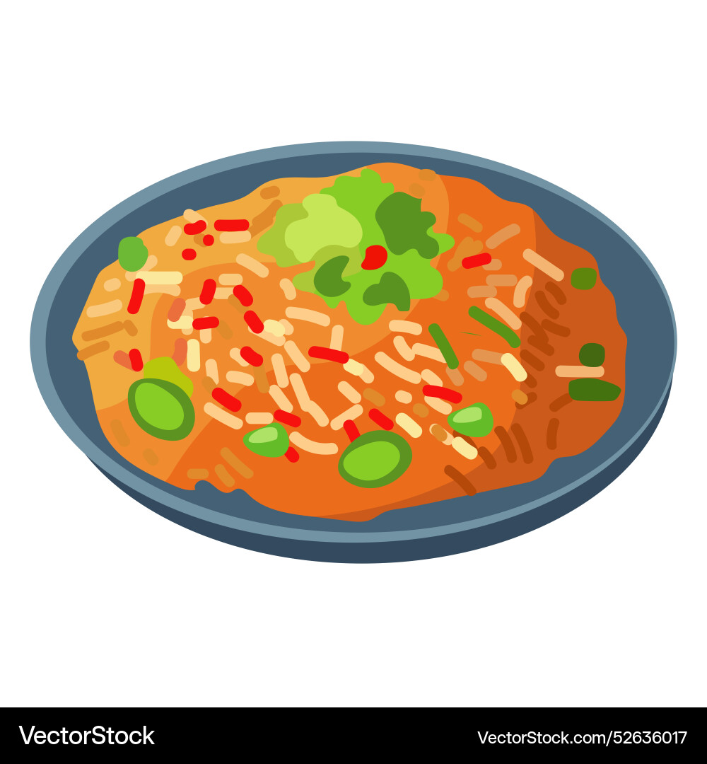Indonesian nasi goreng Royalty Free Vector Image