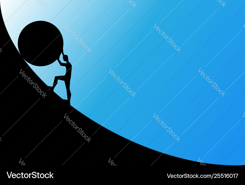 Pushing Rock Uphill Vector Images (over 120)