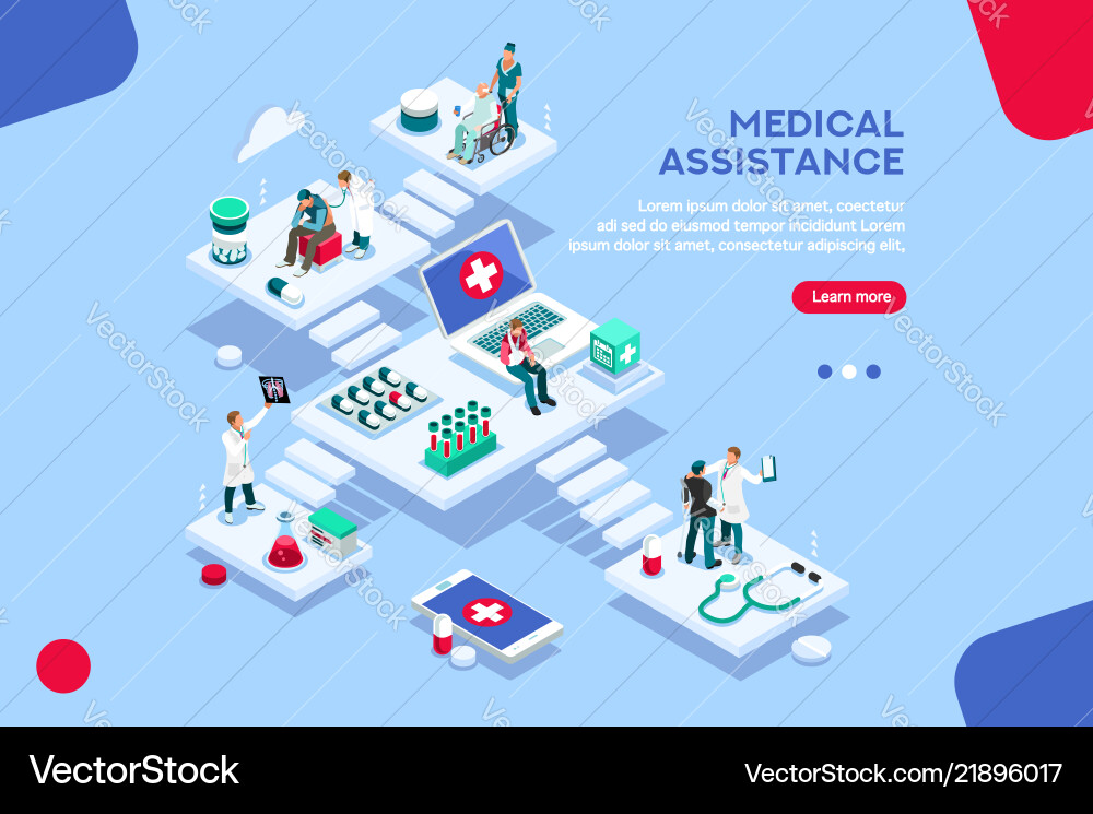 Medical assitance concept Royalty Free Vector Image