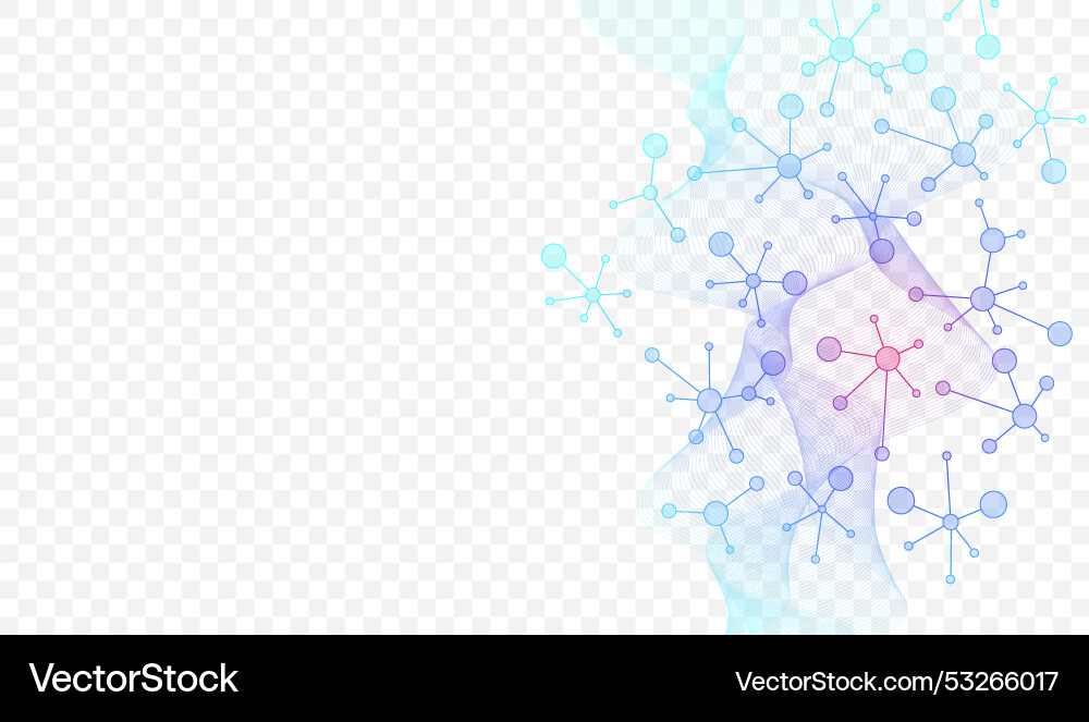 Molecular abstract structure background Royalty Free Vector