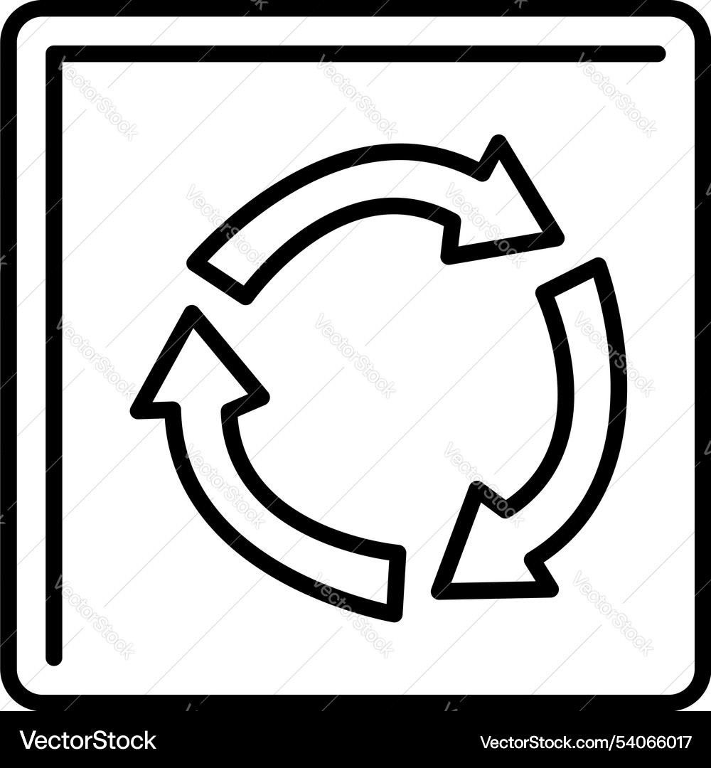 Roundabout line icon design Royalty Free Vector Image
