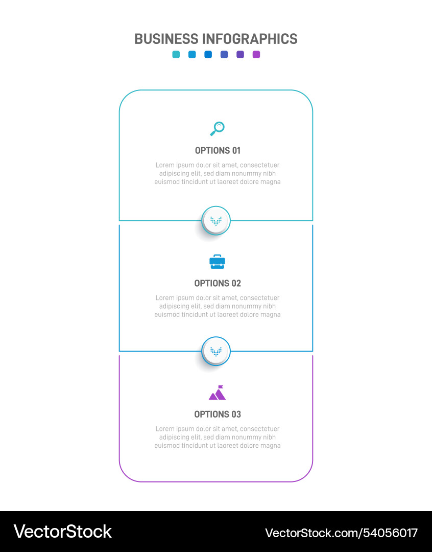 Vertical progress bar featuring 3 arrow-shaped Vector Image