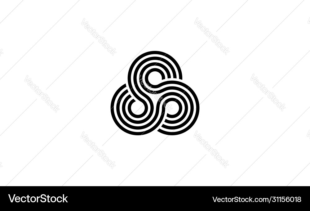 Circle link connection with infinity logo design Vector Image