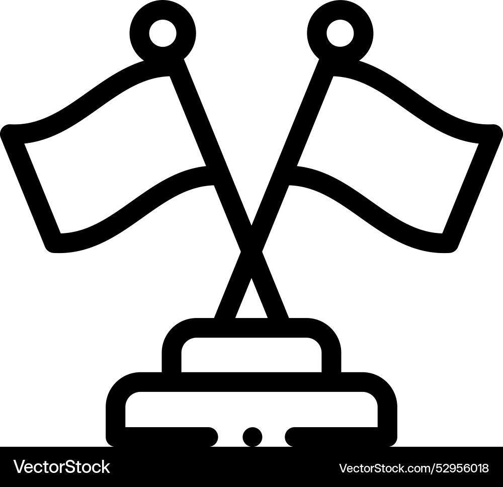 Diplomacy icon thin linear style design isolated Vector Image