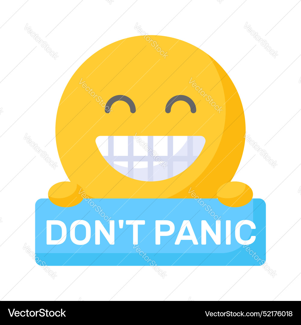 Dont panic Royalty Free Vector Image - VectorStock