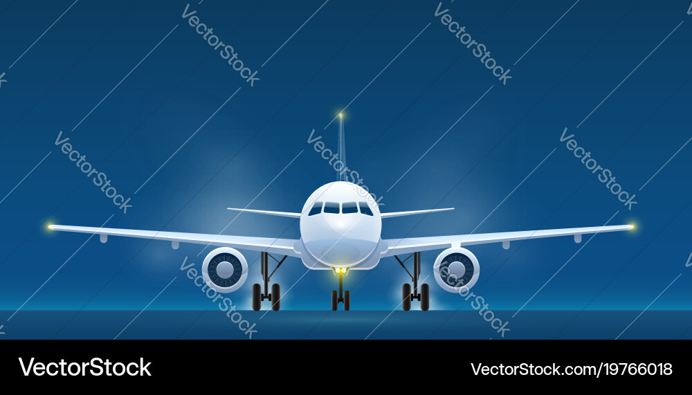 Front view of landing Royalty Free Vector Image