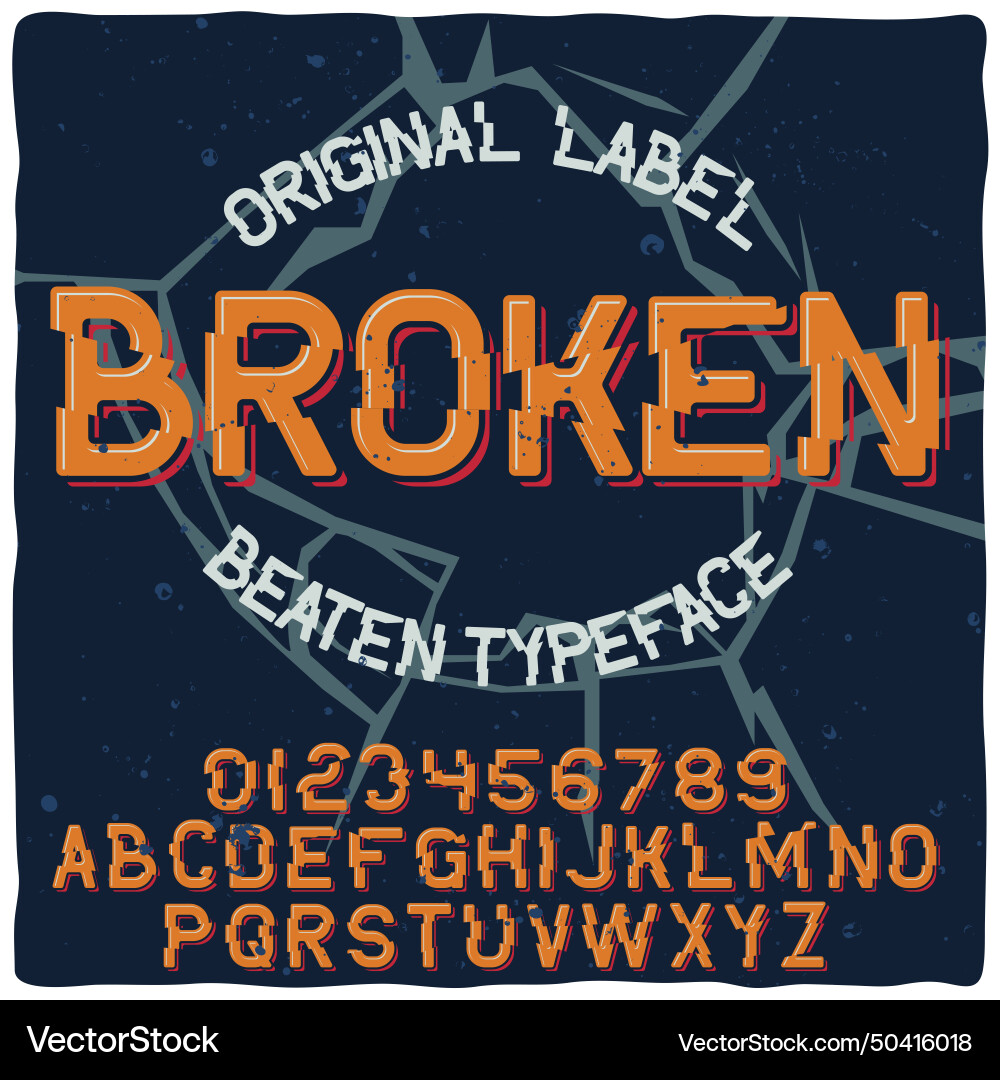 Good handcrafted font for any label design Vector Image