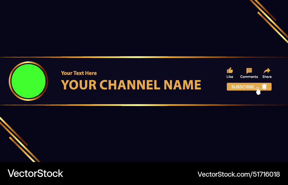 Header for channel cover design Royalty Free Vector Image