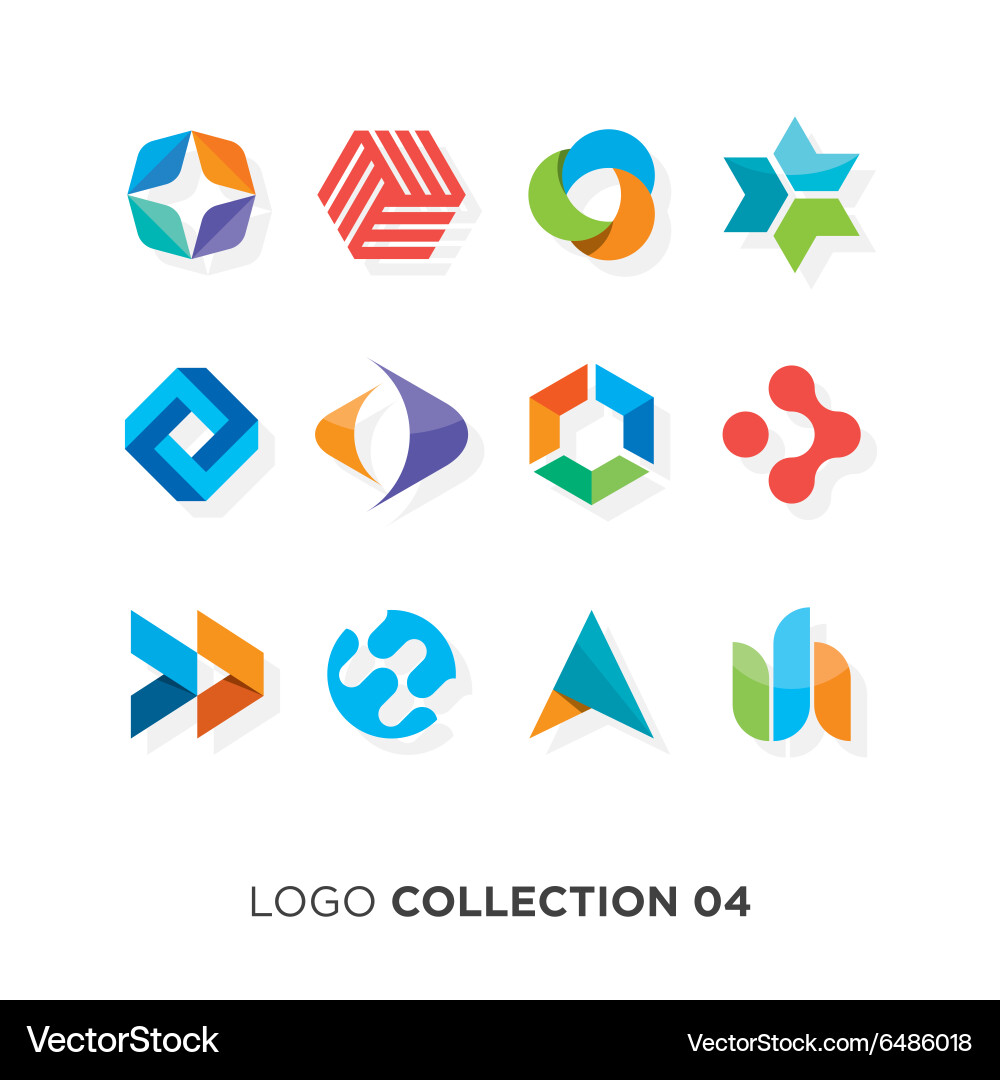 Logo collection 4 Royalty Free Vector Image - VectorStock