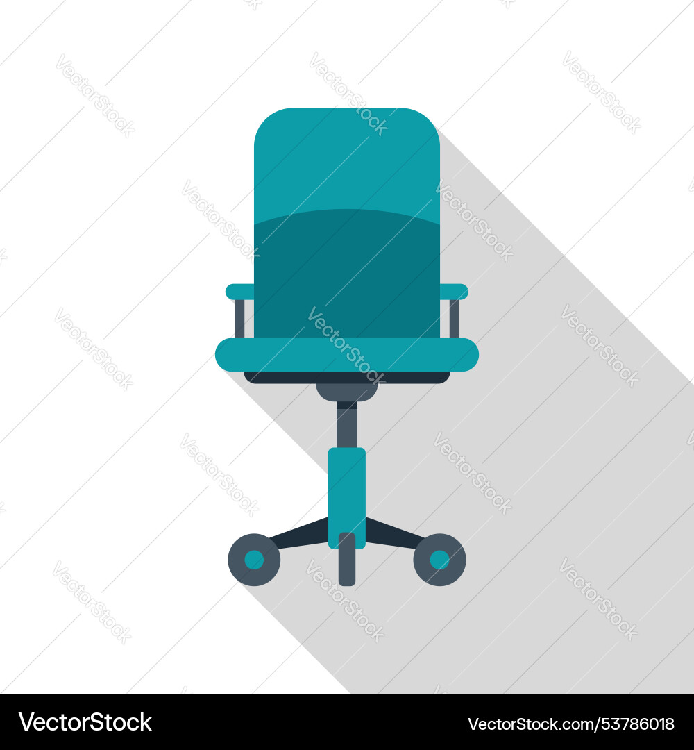 Modern office chair with wheels and armrests Vector Image
