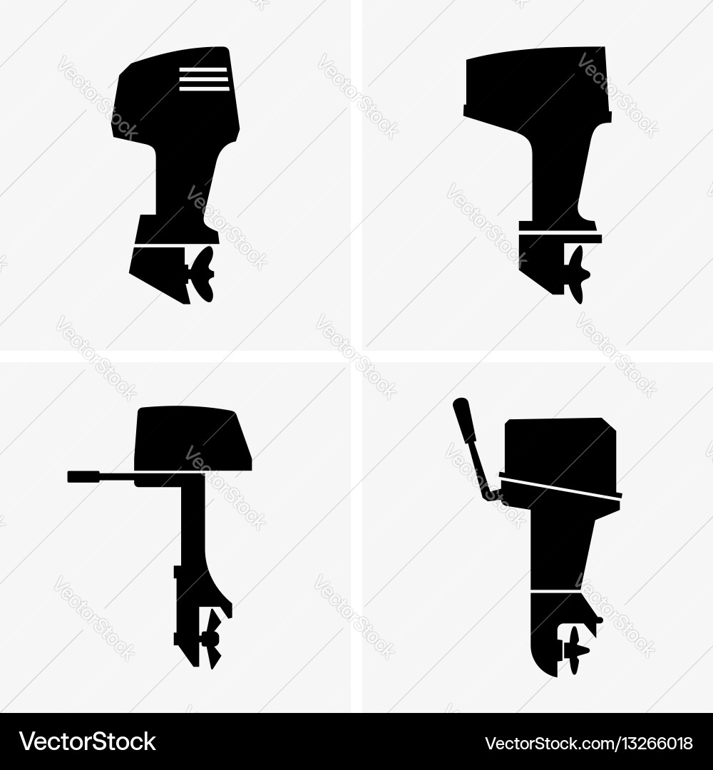 Outboard Marine Engines Royalty Free Vector Image