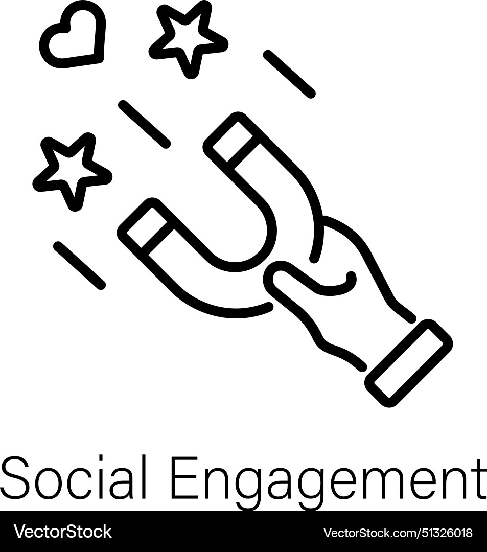 Social engagement Royalty Free Vector Image - VectorStock