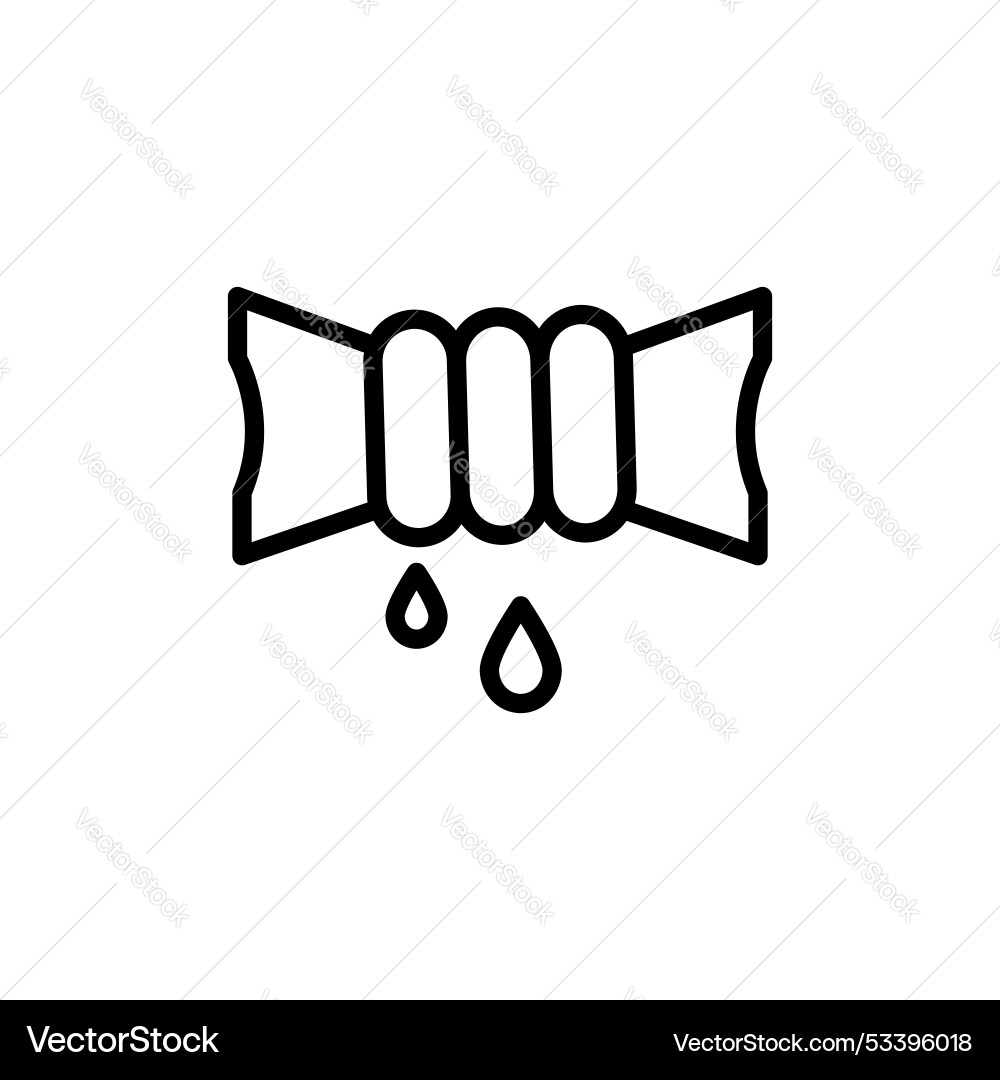 Squeeze line icon isolated on white background Vector Image