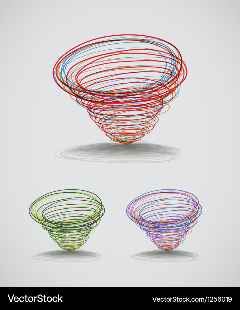 Abstract typhoon symbols collection Royalty Free Vector