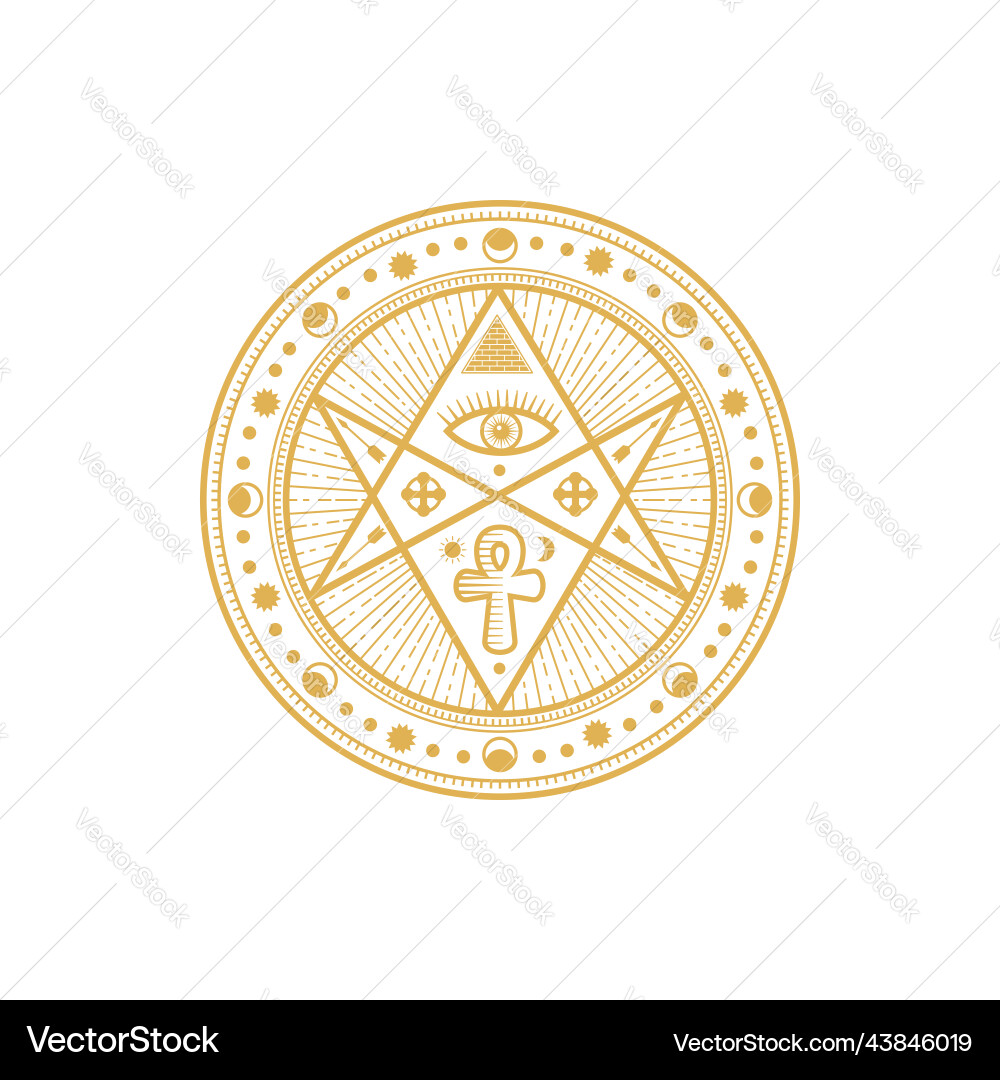 Ancient Magic Symbol - Astrology & Fortune Vector Image