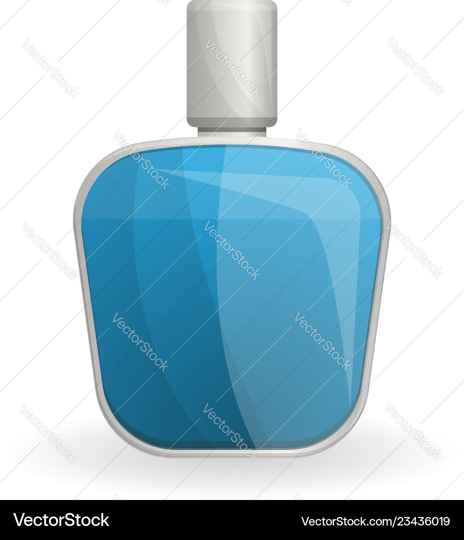 Blue marine perfume icon cartoon style Royalty Free Vector