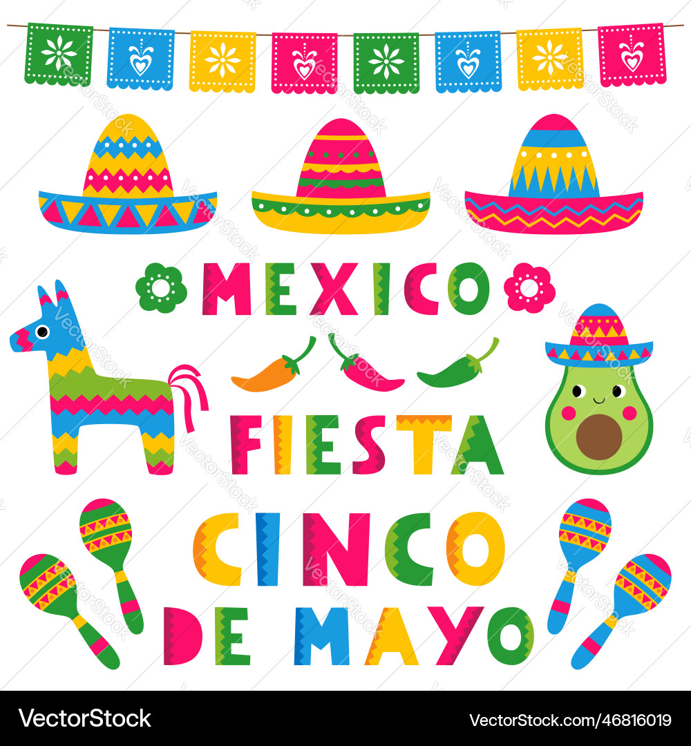 Cinco de Mayo Celebration Clip Art Royalty Free Vector Image