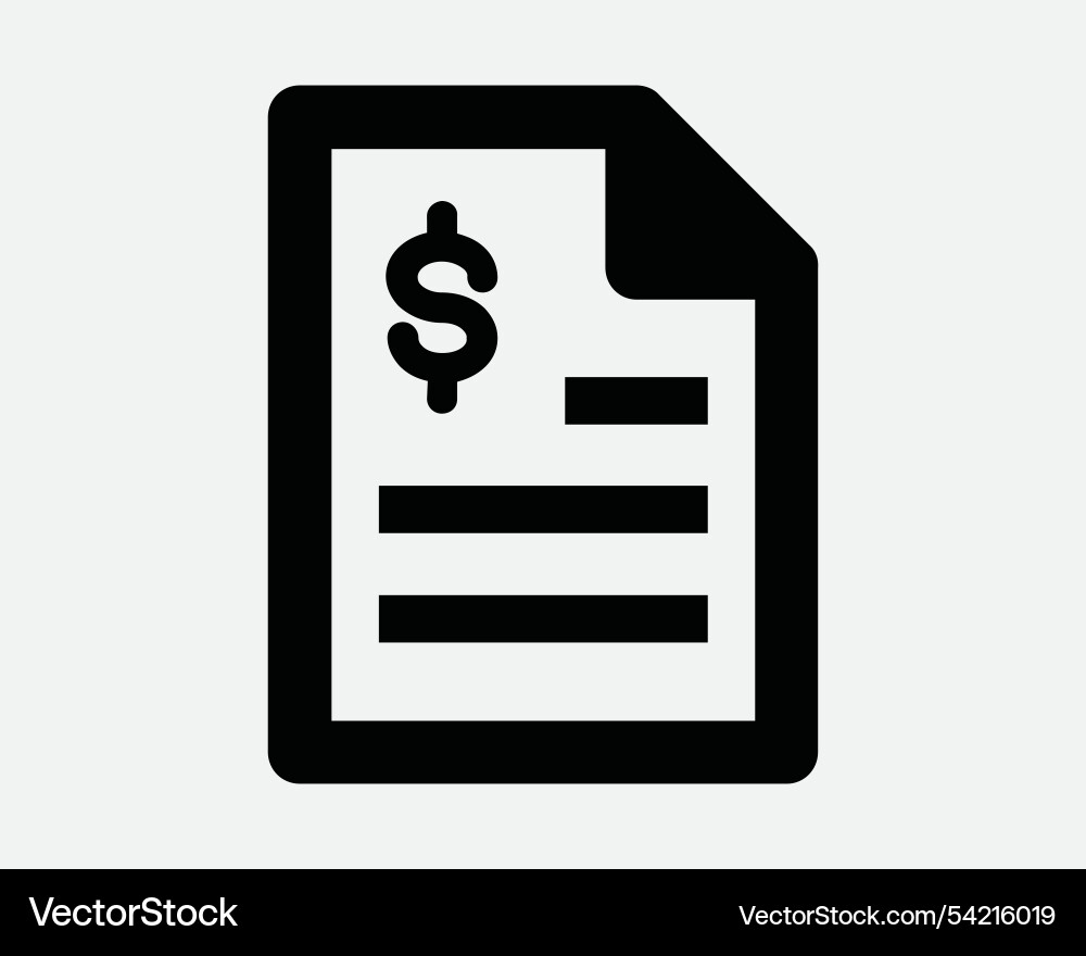 Financial document finance receipt report budget Vector Image