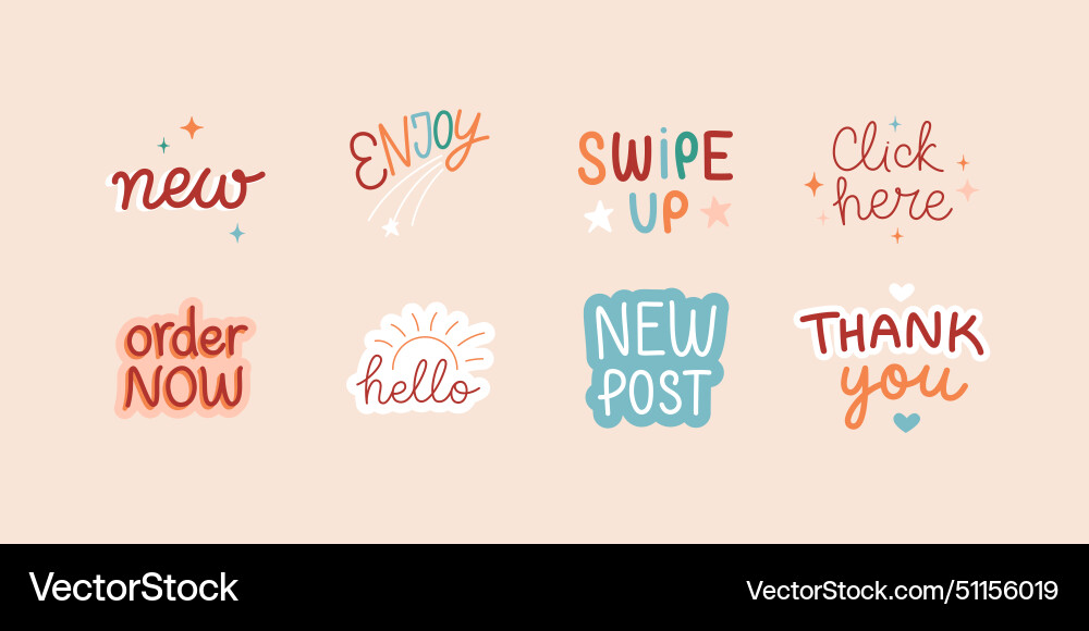 Set of design elements and sticker Royalty Free Vector Image