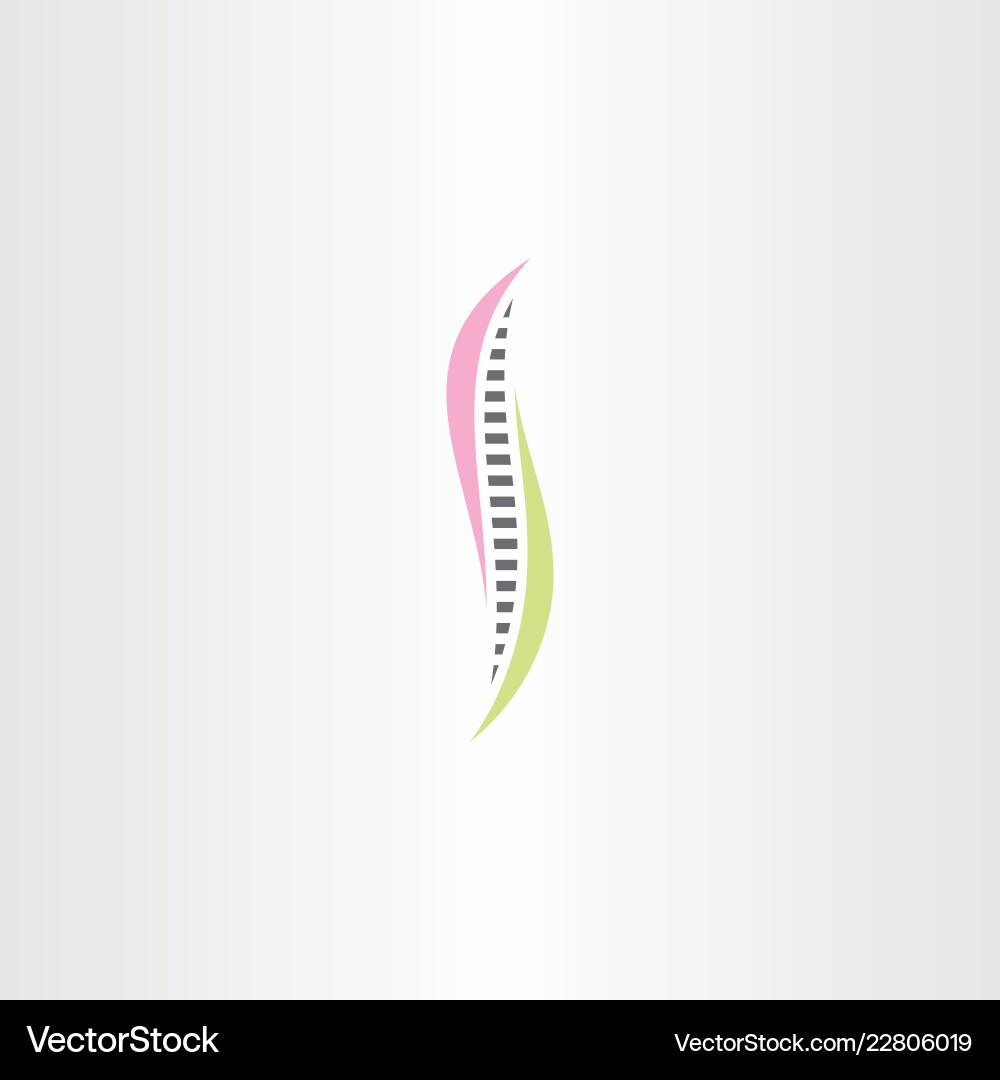 Spine logo symbol sign element Royalty Free Vector Image