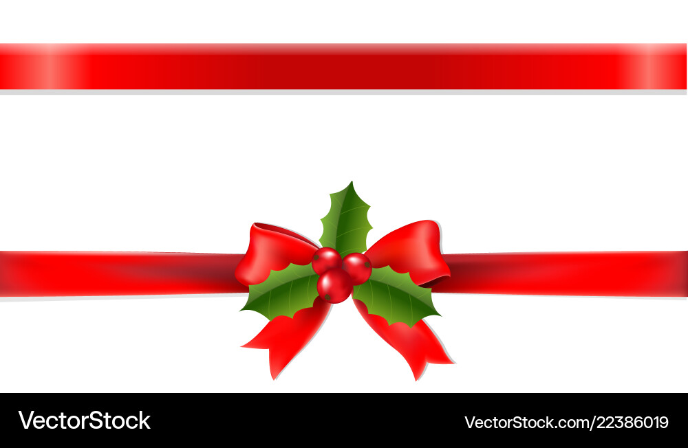 Xmas ribbon Royalty Free Vector Image - VectorStock