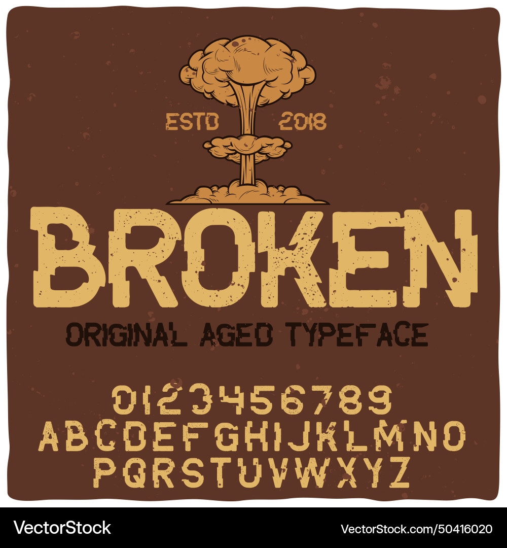 Good handcrafted font for any label design Vector Image