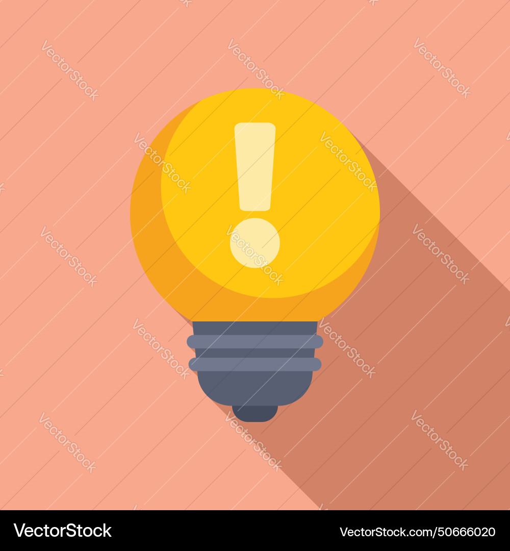 New idea bulb icon flat help therapy work Vector Image