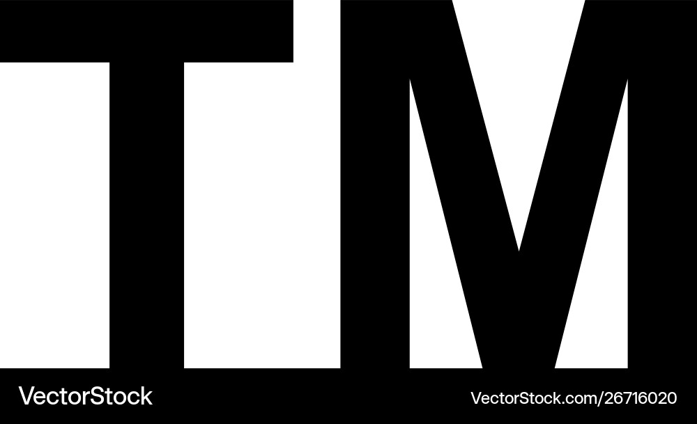Trademark symbol icon Royalty Free Vector Image