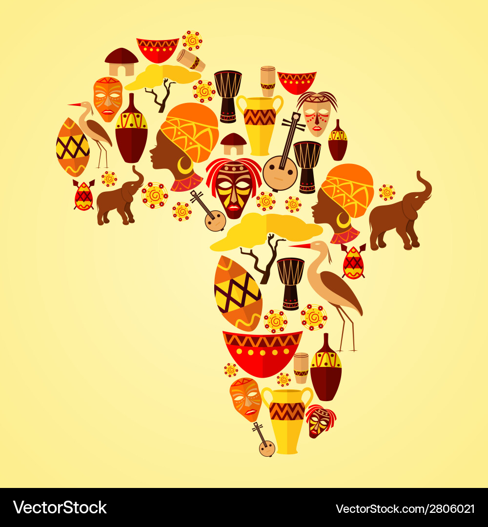 Africa seamless pattern Royalty Free Vector Image