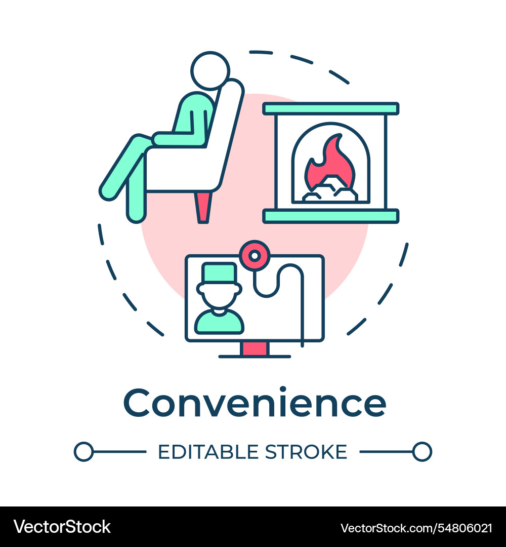 Convenience multi color concept icon Royalty Free Vector