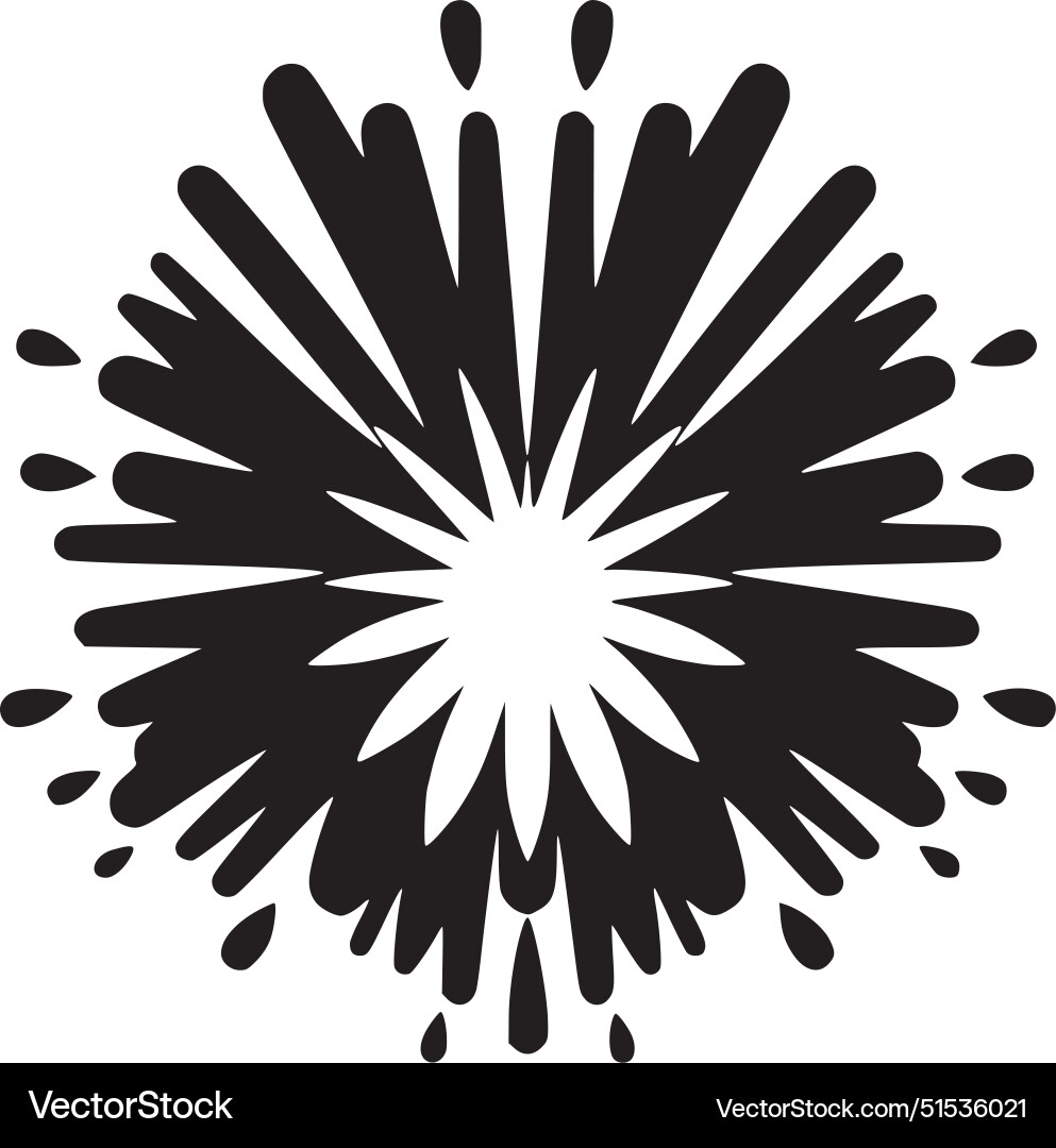 Explosion - black and white Royalty Free Vector Image