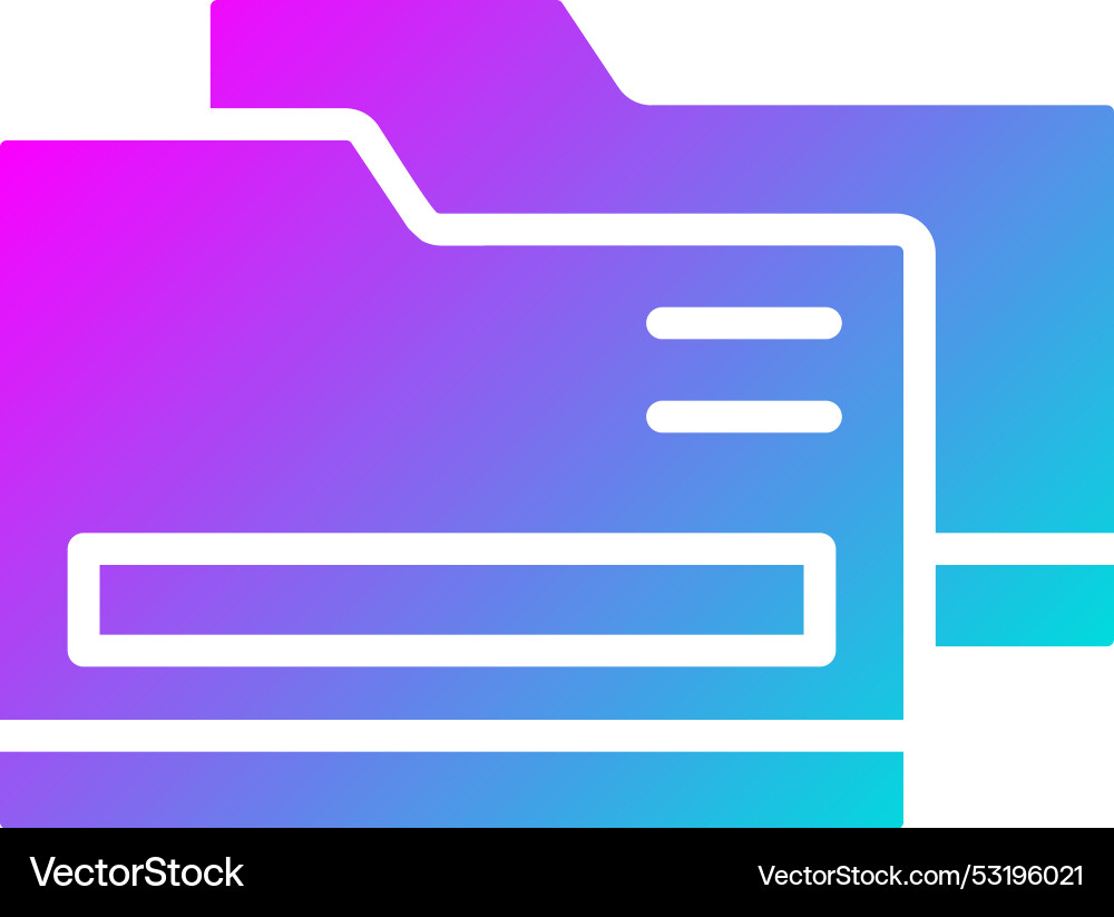 Ordner Icon Design Lizenzfreies Vektorbild - VectorStock