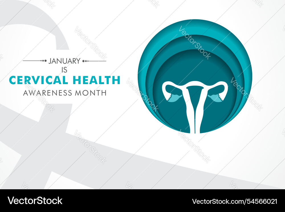 For cervical health awareness month Royalty Free Vector