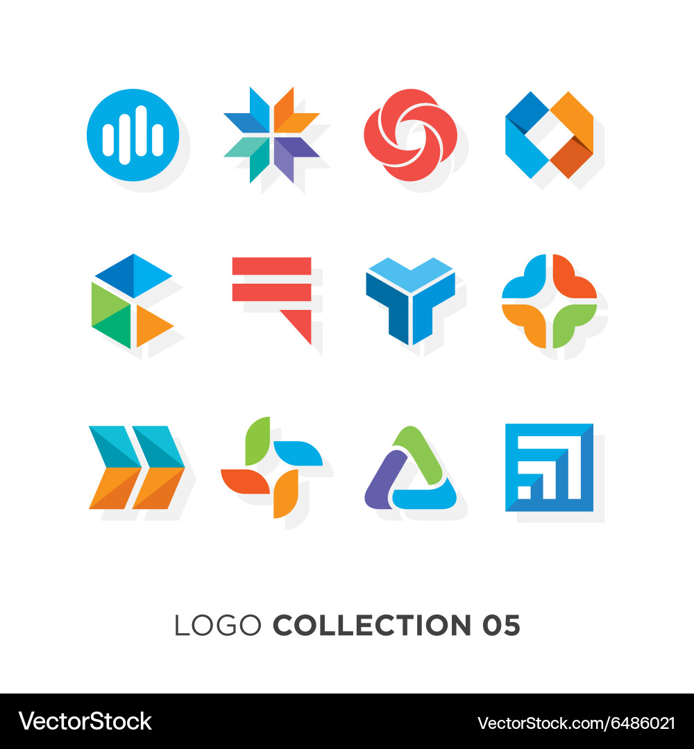 Logo collection 5 Royalty Free Vector Image - VectorStock
