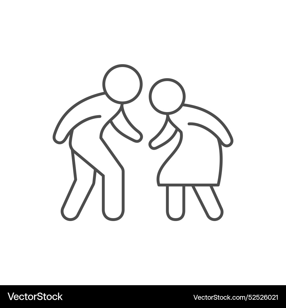 Man and woman clash line icon Royalty Free Vector Image