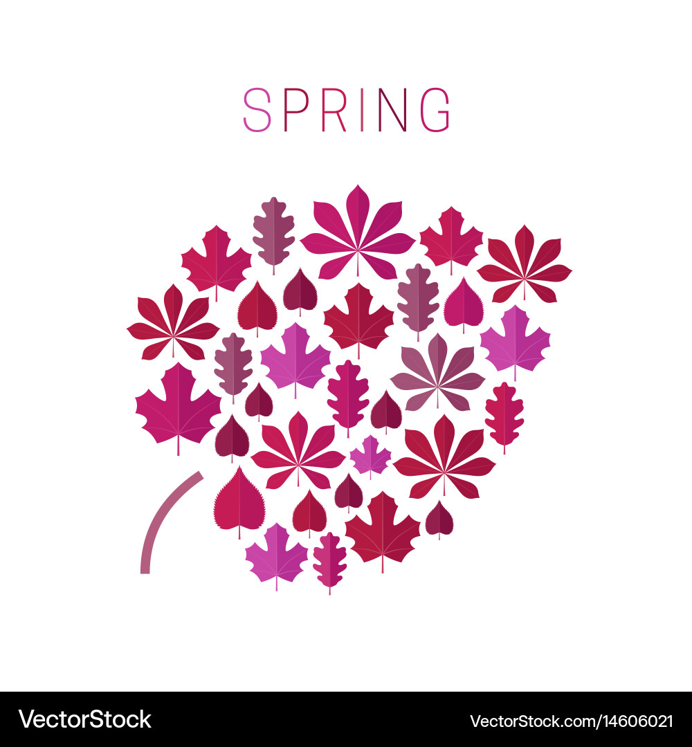 Red leaves Royalty Free Vector Image - VectorStock