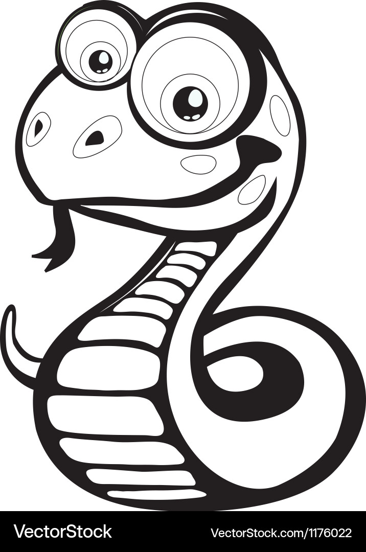 Cartoon snake Royalty Free Vector Image - VectorStock
