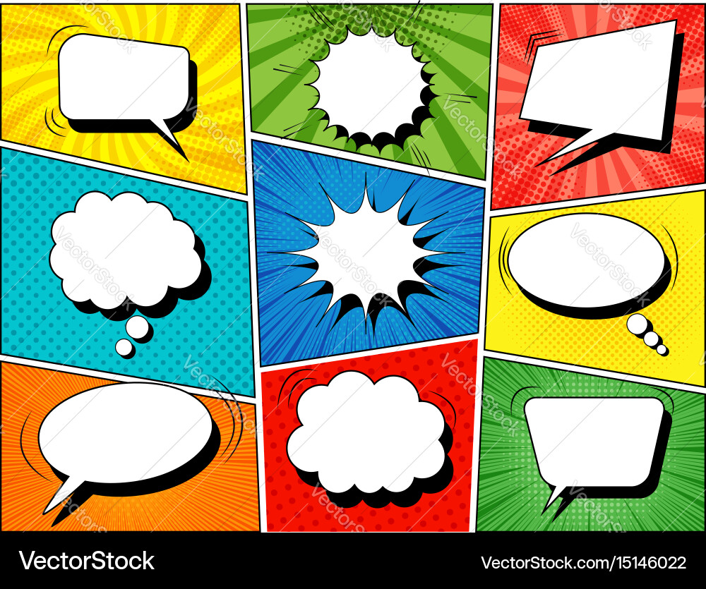 Colorful comic book background Royalty Free Vector Image