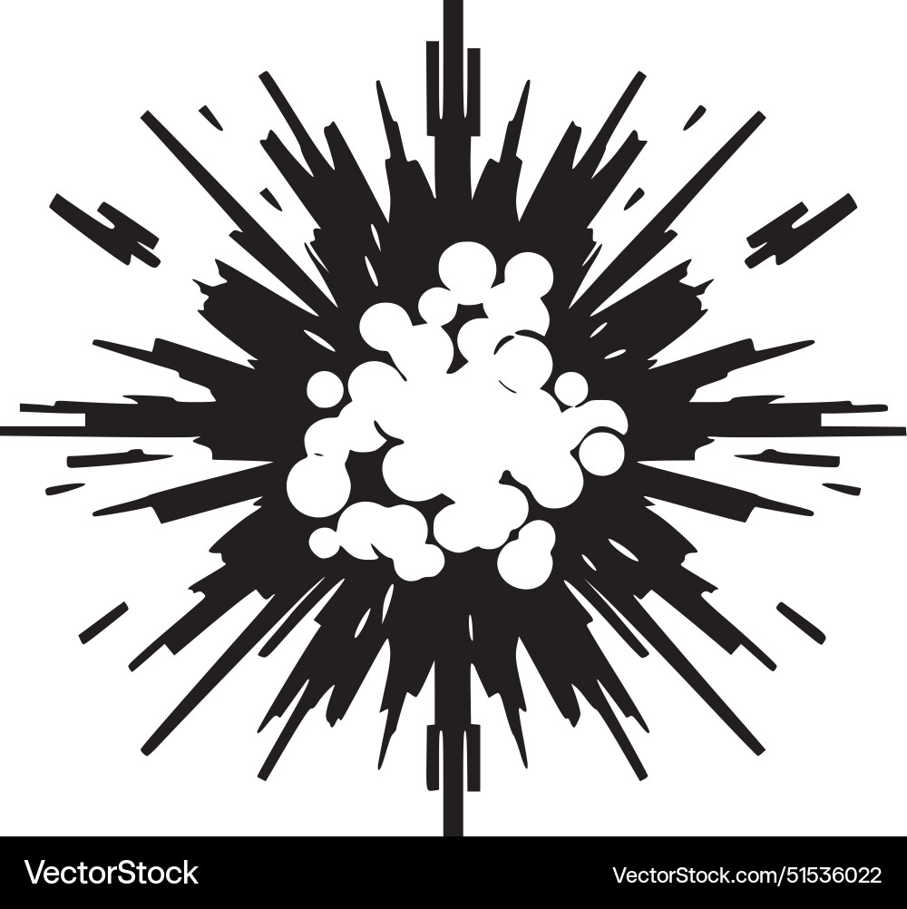 Explosion - high quality logo ideal for t-shirt Vector Image