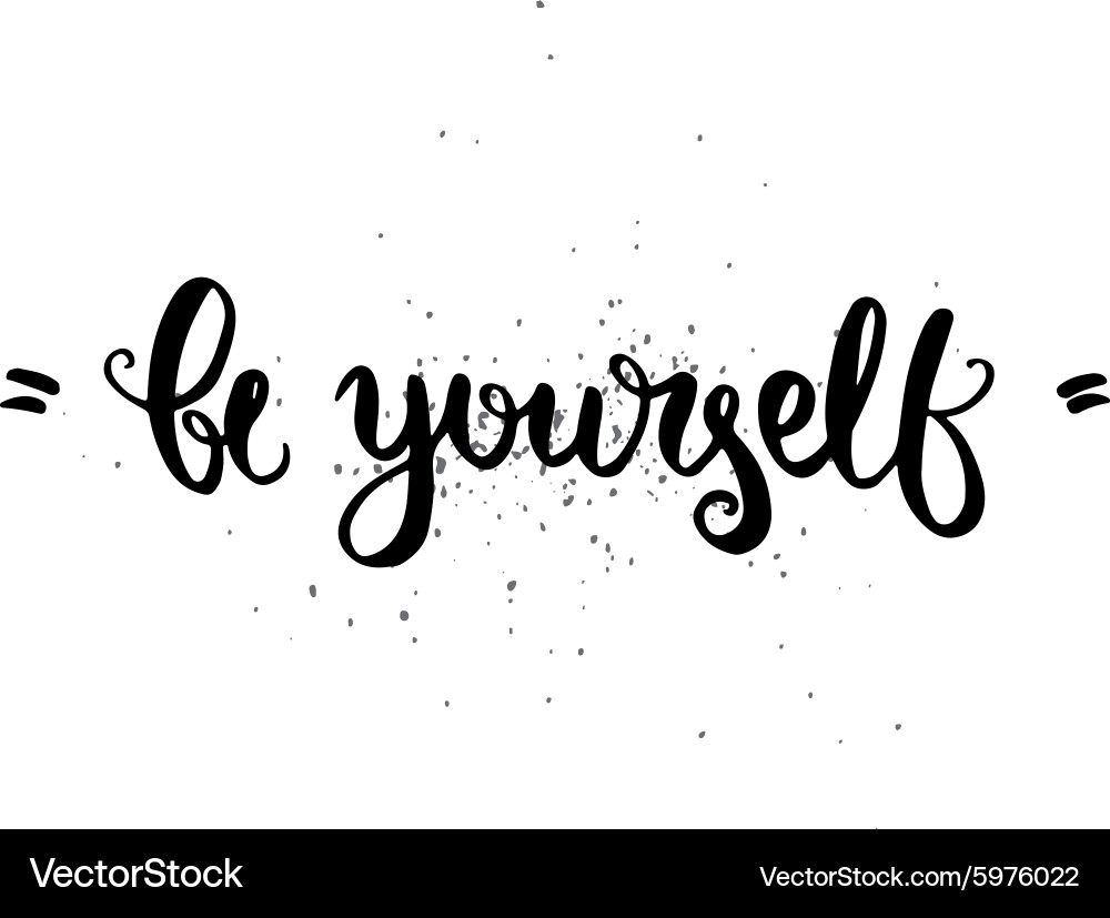 Hand drawn lettering poster Royalty Free Vector Image