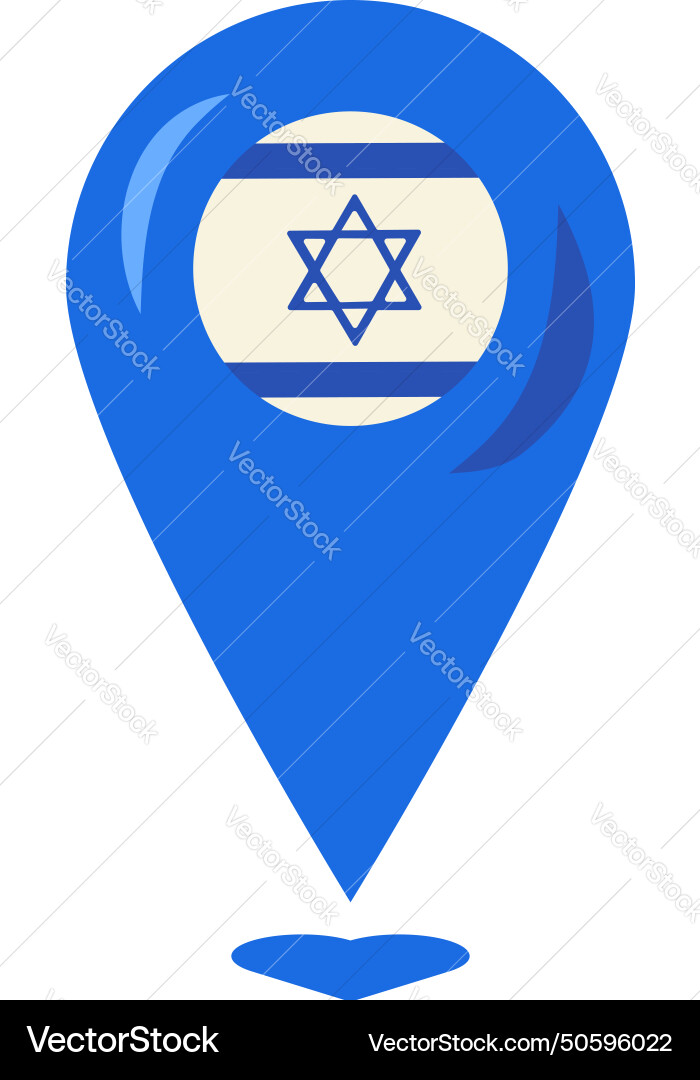 Israel flag festive holiday pointer solid milk Vector Image