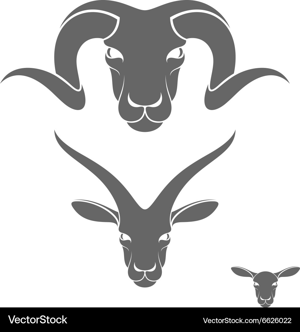 Ram Head Silhouette Royalty Free Vector Image - VectorStock