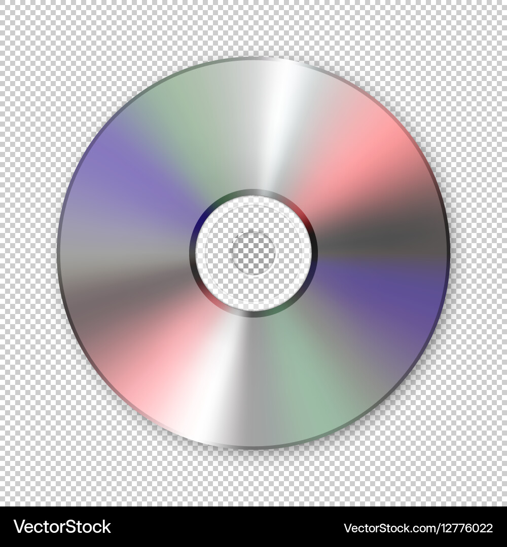 Realistic cd icon design template Royalty Free Vector Image